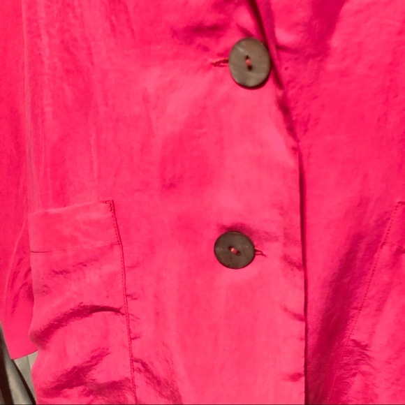 Express | Jackets & Coats | Vintage Nos Express Blazer 0 Silk Hot Pink ...